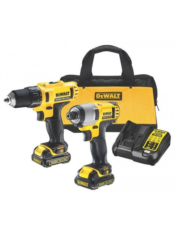 DeWalt set akumulatorskog alata 10.8V DCK211C2 (DCD710 + DCF815 + 2 x ...